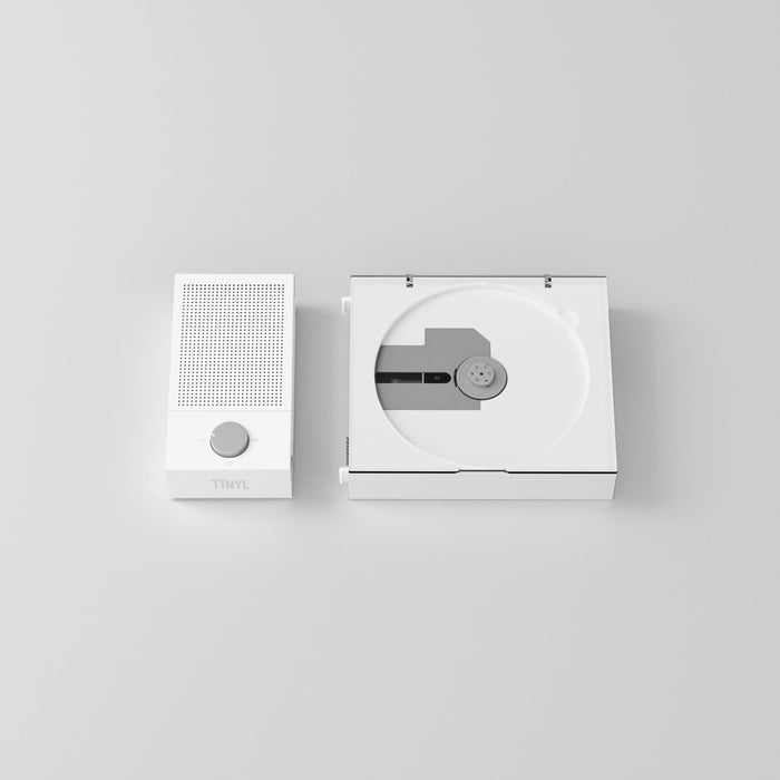 Tinyl SPLIT Portable CD Player - Japanese Minimalist Bluetooth CD Player | White